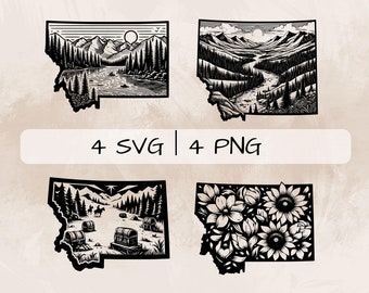 Montana USA State 10 SVG PNG Instant Download Digital Files Bundle Cut ...