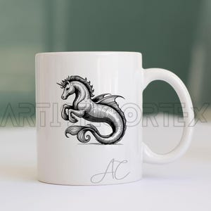 Hippocampus SVG Bundle, Hippocamp PNG, Sea Horse Clipart, Hand Drawn ...