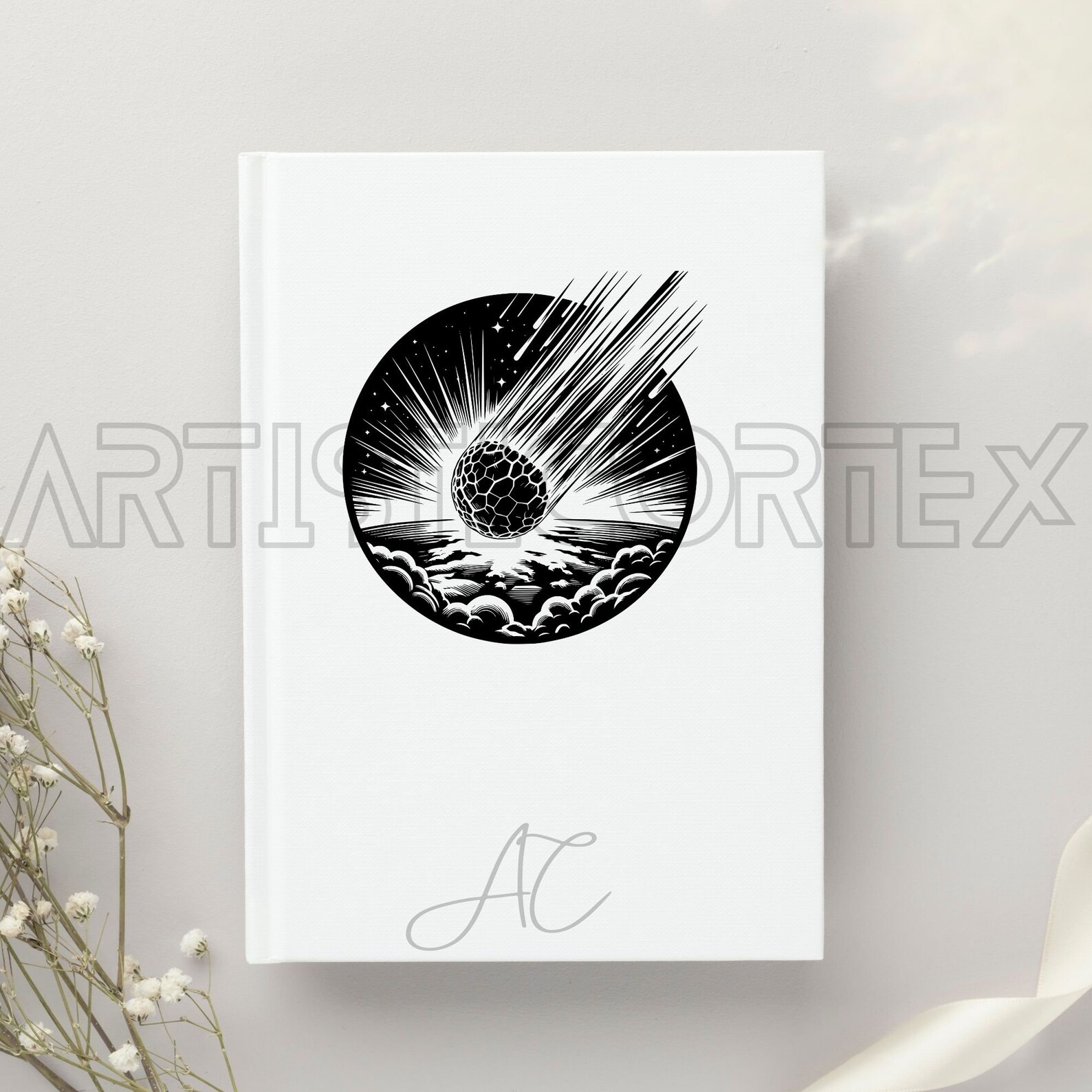 Meteor SVG Bundle, Asteroid PNG, Meteor and Earth Clipart, Hand Drawn ...