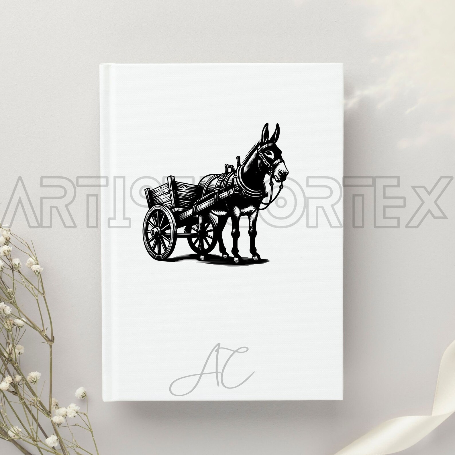 Donkey With Cart SVG Bundle, Donkey PNG, Cart Clipart , Vector, Hand ...