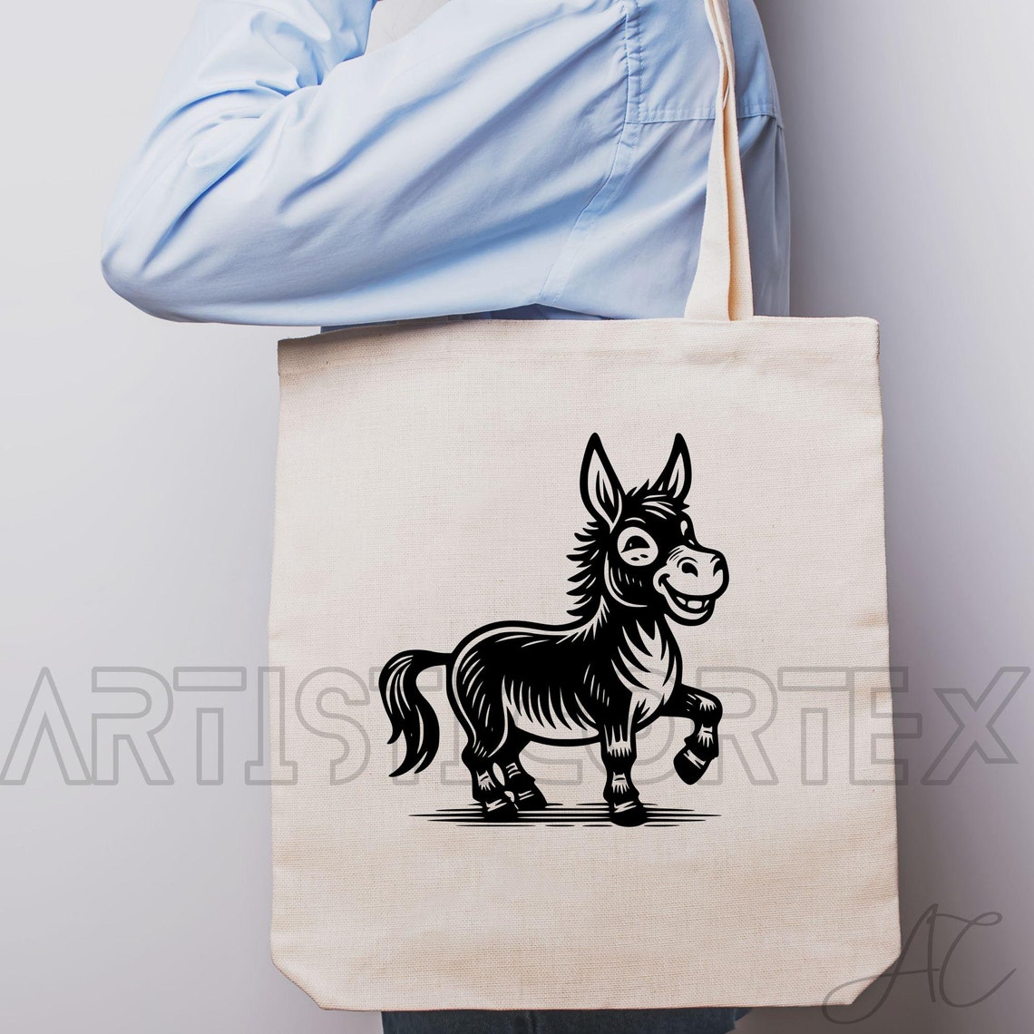 Donkey SVG Bundle, Smiling Donkey PNG ,happy Donkey Clipart, Hand Drawn ...