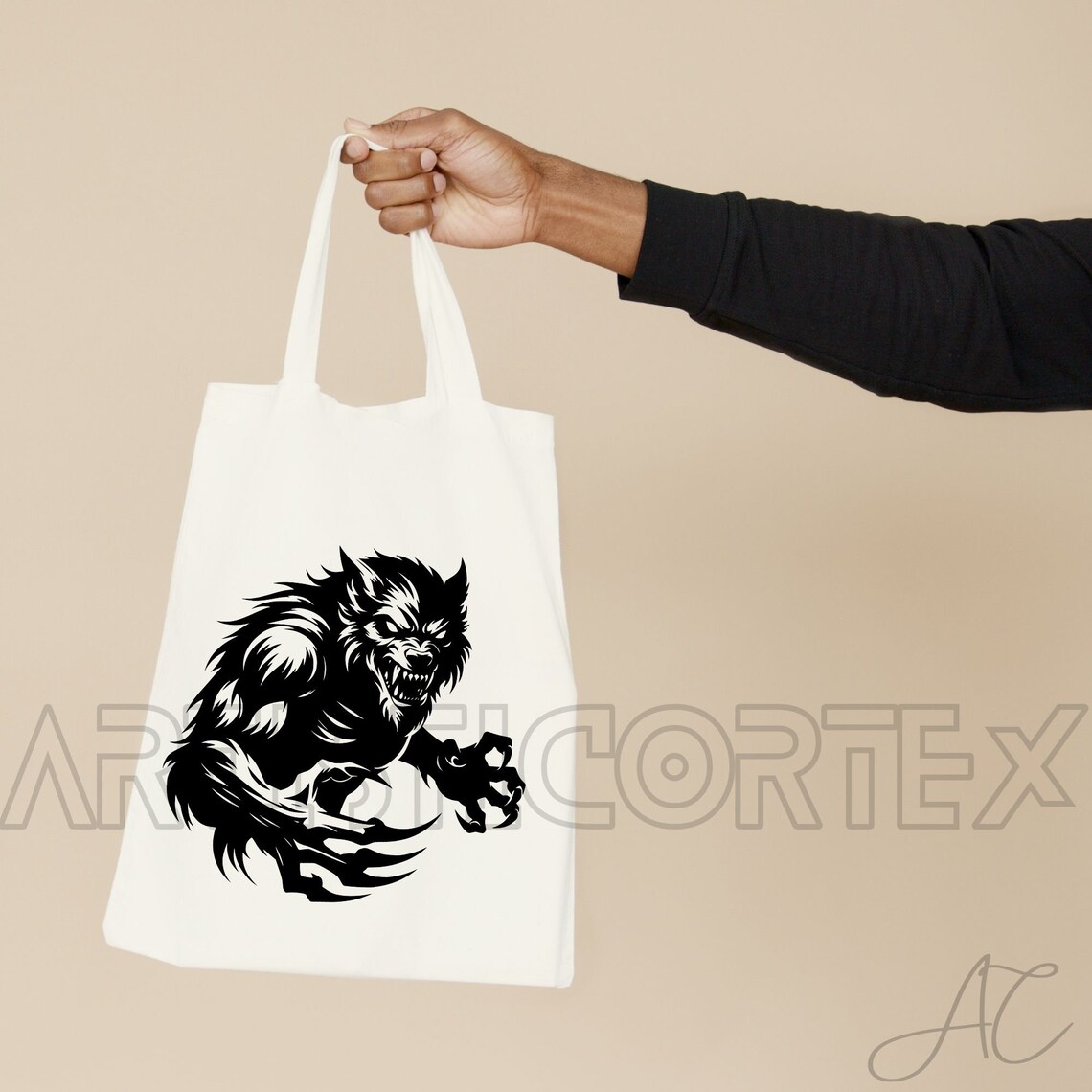 Werewolf SVG, Scary Werewolf PNG , Werewolf Howling Clipart, Hand Drawn ...