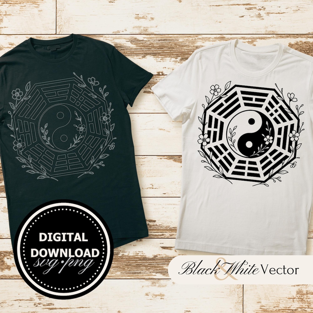 Bagua SVG Bundle, Yin Yang PNG ,bagua Clipart, Hand Drawn Bagua ...