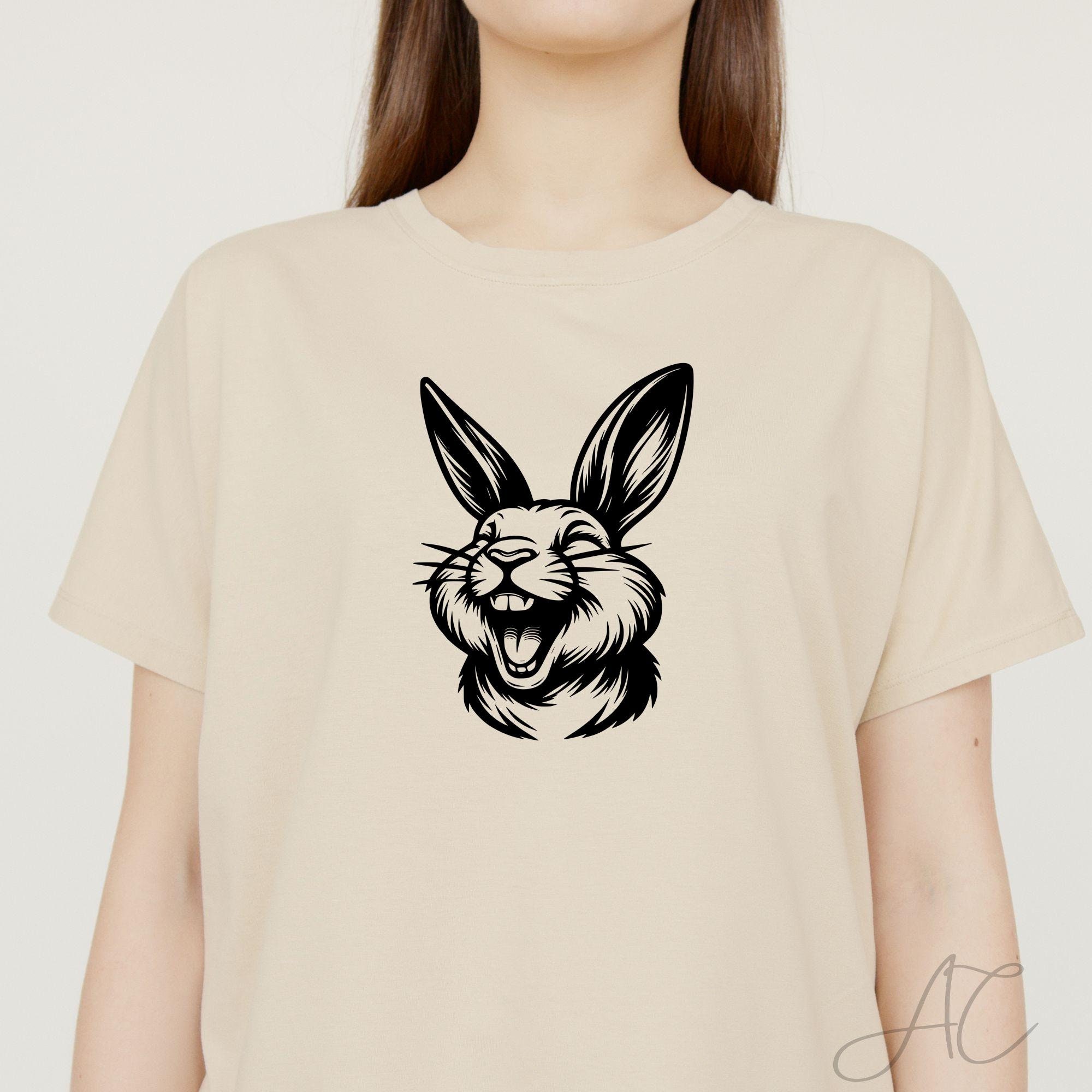Rabbit SVG Bundle, Laughing Rabbit PNG ,smiling Rabbit Clipart, Hand ...