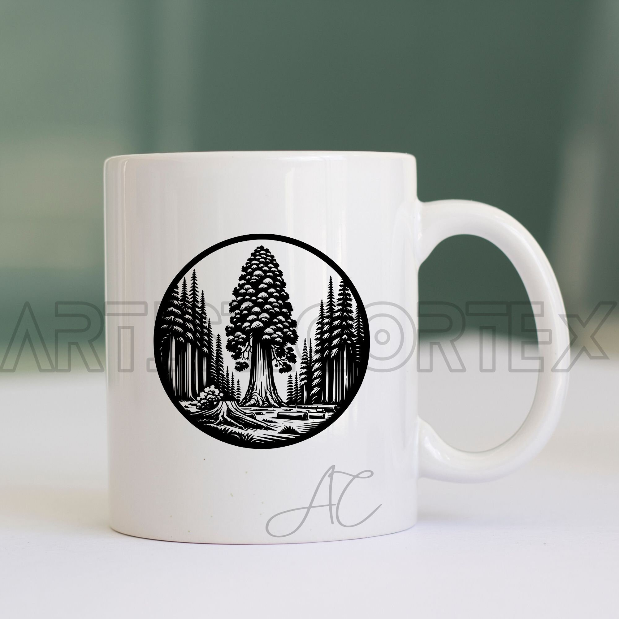 Sequoia Tree SVG Bundle, Redwood Tree With Swing PNG, Sequoia Tree ...