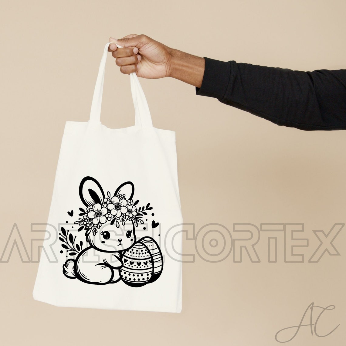 Bunny SVG Bundle, Easter Bunny PNG, Rabbit Clipart, Hand Drawn Bunny ...