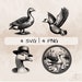 Goose SVG Bundle, Goose With Hat PNG, Goose in Pond Clipart, Hand Drawn ...