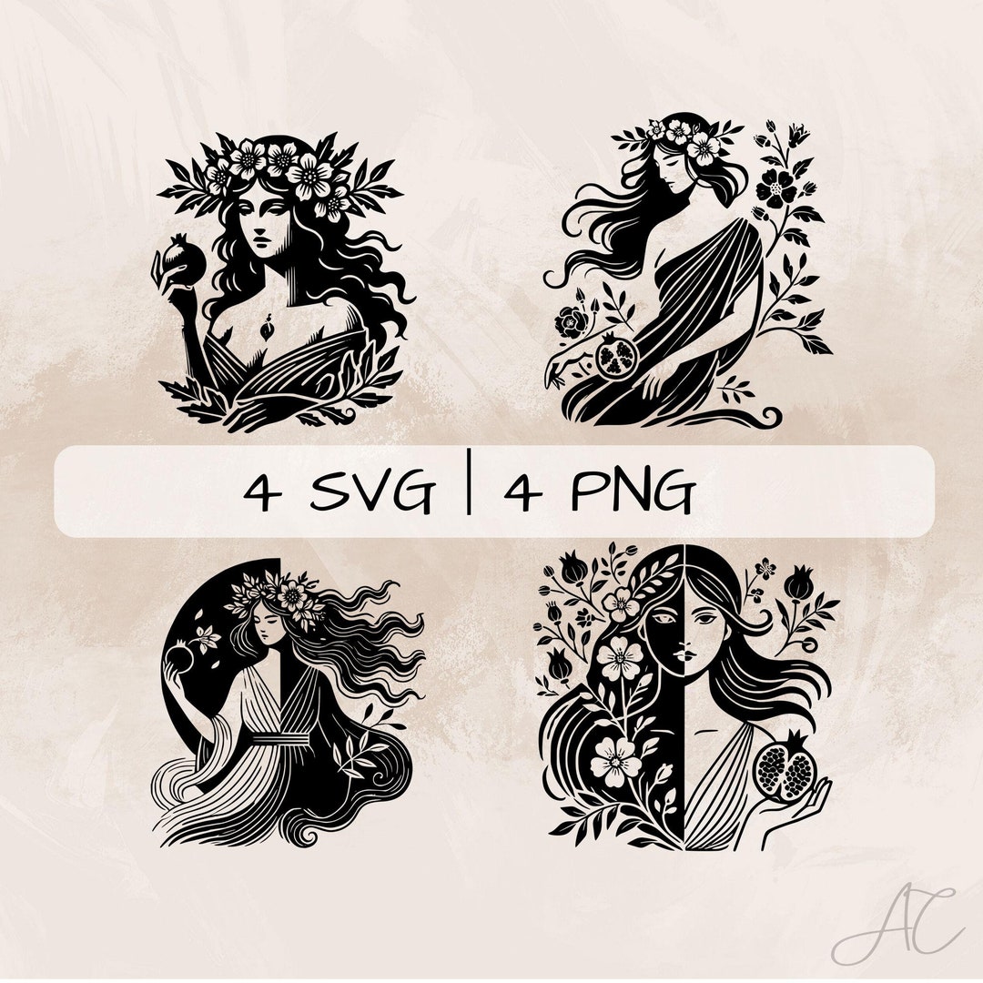 Persephone SVG Bundle, Persephone PNG ,queen of the Underworld Clipart ...