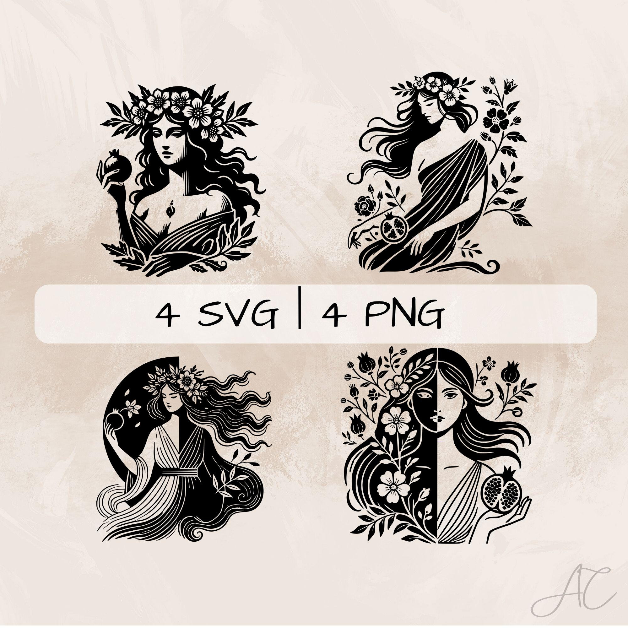 Persephone SVG Bundle, Persephone PNG ,queen of the Underworld Clipart ...