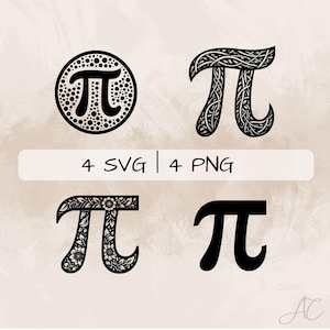 Pi SVG Bundle, Pi Symbol PNG ,math Clipart, Hand Drawn Pi Pictures for ...