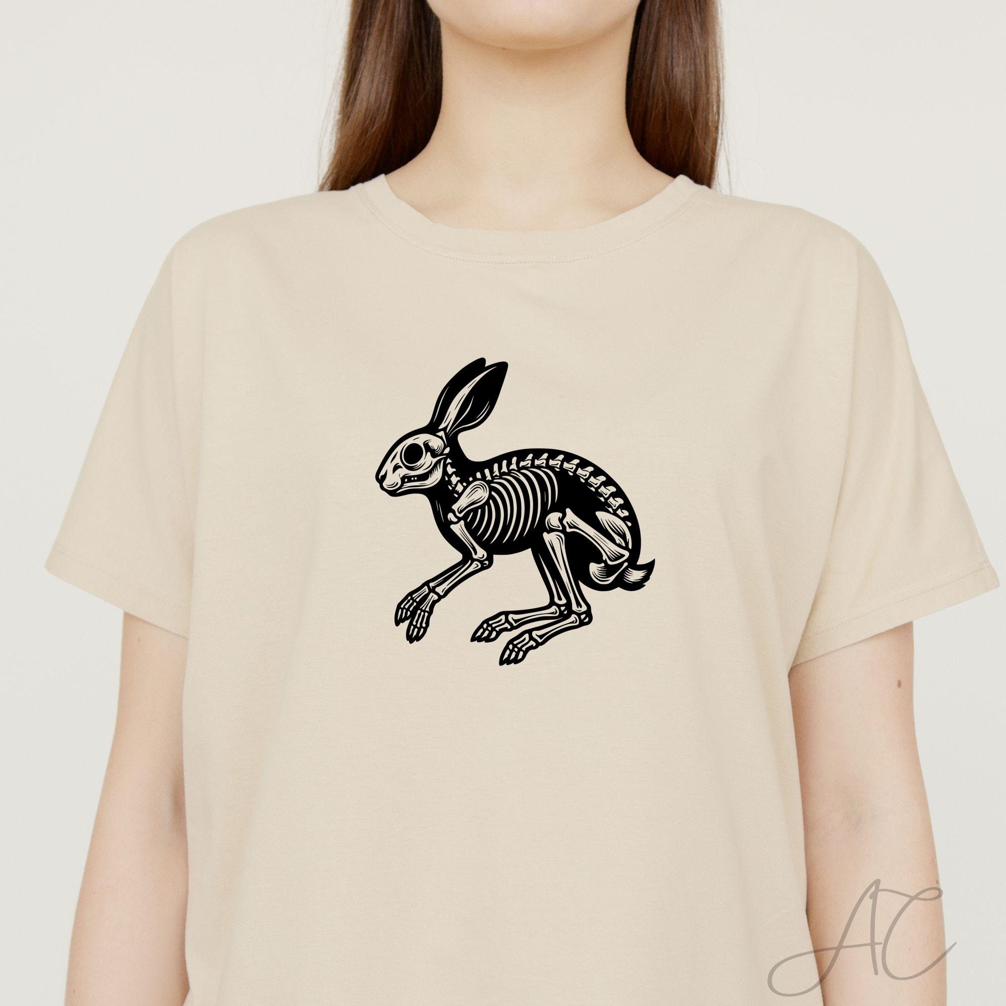 Rabbit SVG Bundle, Rabbit Skeleton PNG, Floral Rabbit Skeleton Clipart ...