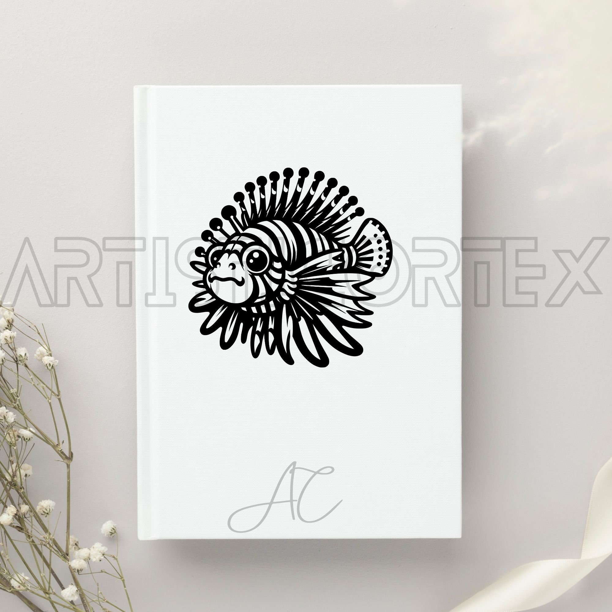 Lionfish SVG Bundle, Cute Lionfish PNG, Lionfish in Sea Clipart, Hand ...