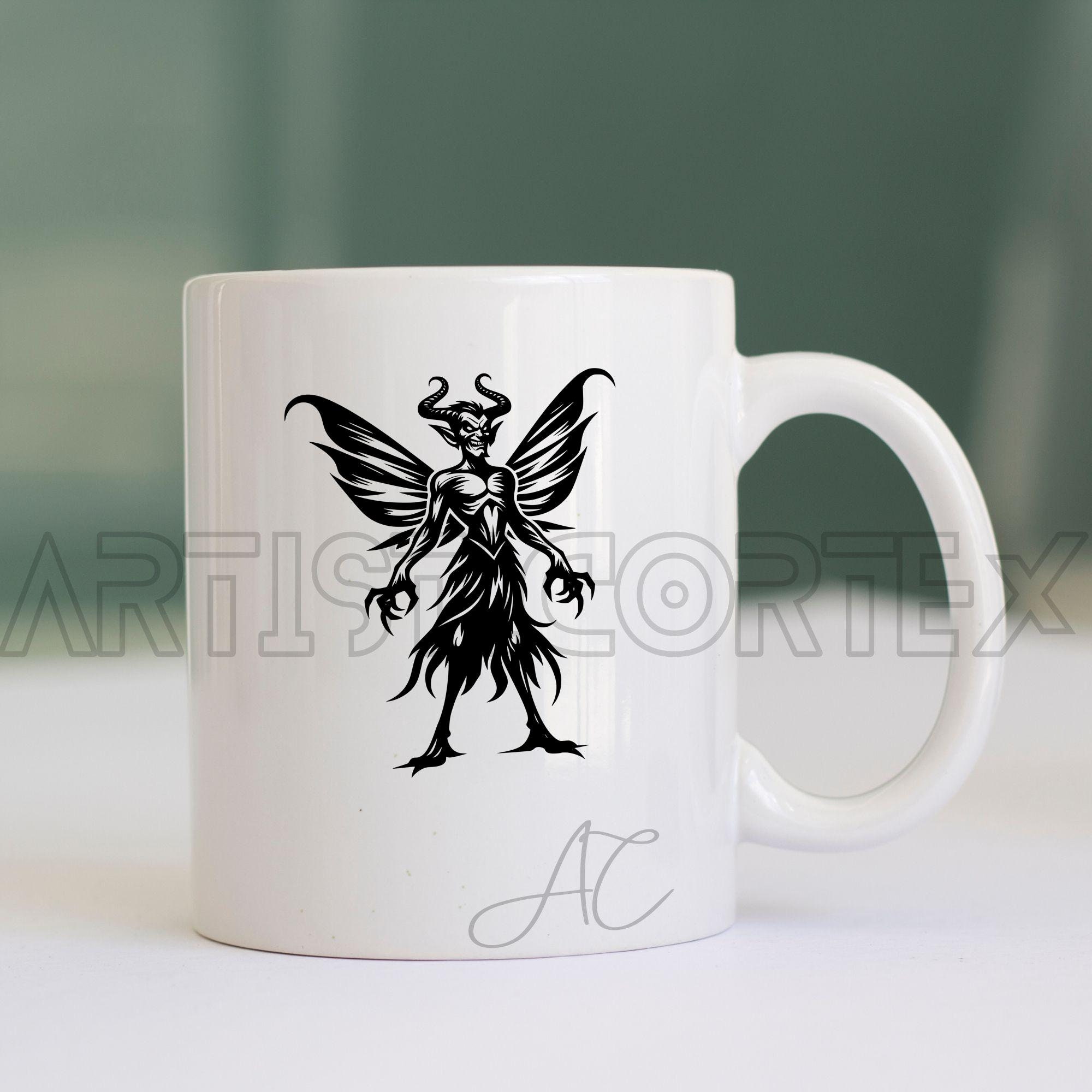 Dark Fairy SVG Bundle, Evil Fairy PNG , Scary Fairy Clipart, Hand Drawn ...