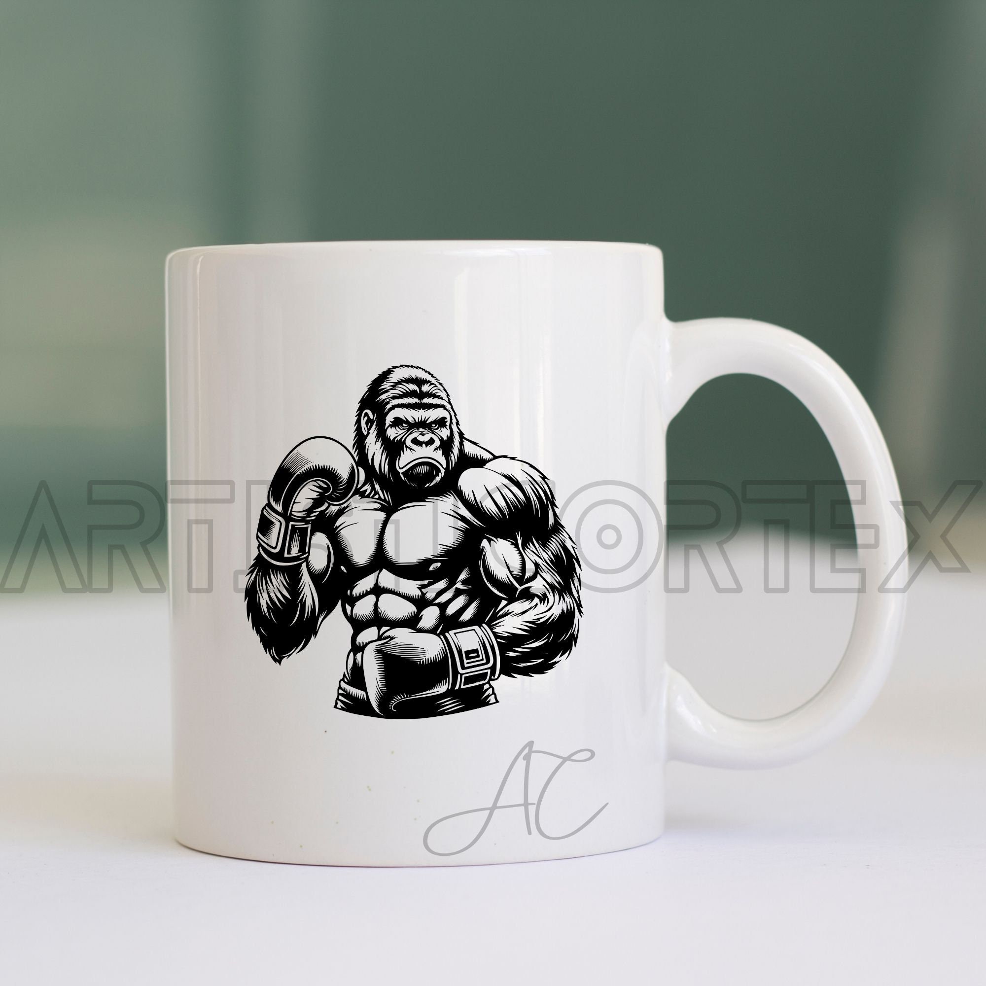 Boxing Gorilla SVG Bundle, Boxing PNG, Strong Gorilla Clipart, Hand ...