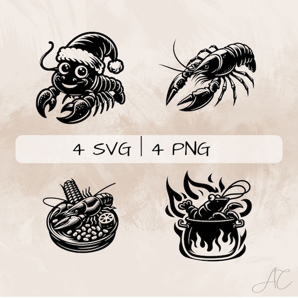 Crawfish Svg - Etsy