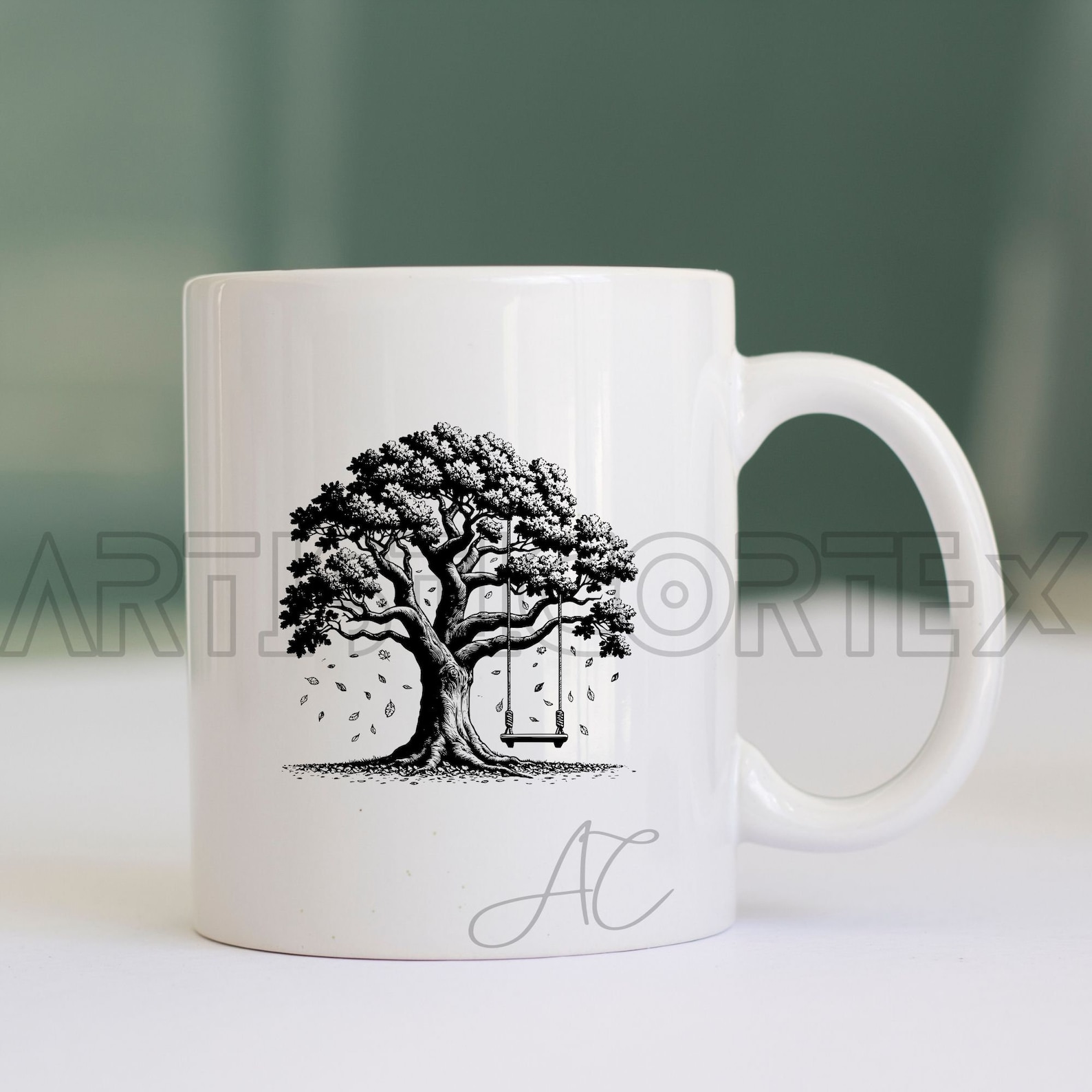 Oak Tree SVG Bundle, Oak Tree and Heart PNG, Oak Tree and Swing Clipart ...