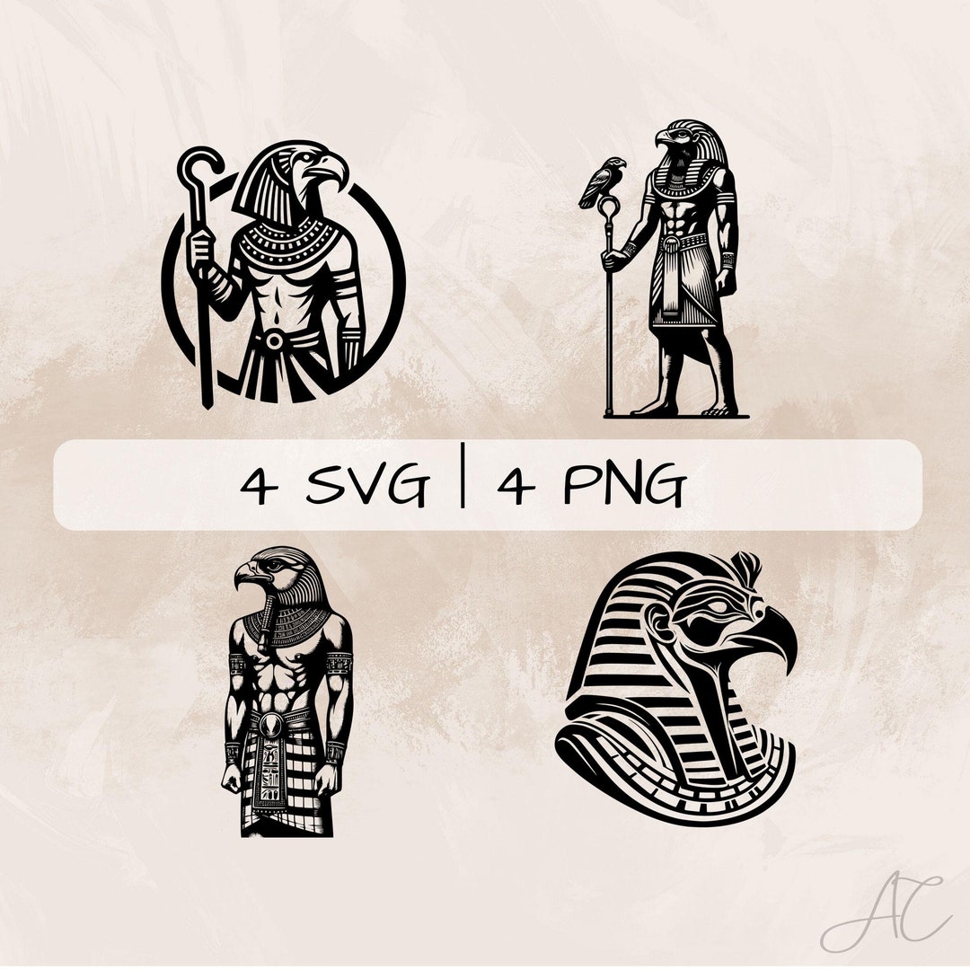 Horus SVG Bundle, the God Horus PNG ,egyptian Mythology Clipart, Hand ...