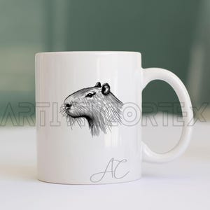 Delicate Capybara SVG Bundle, Capybara Line Art PNG, Cute Capybara Face ...