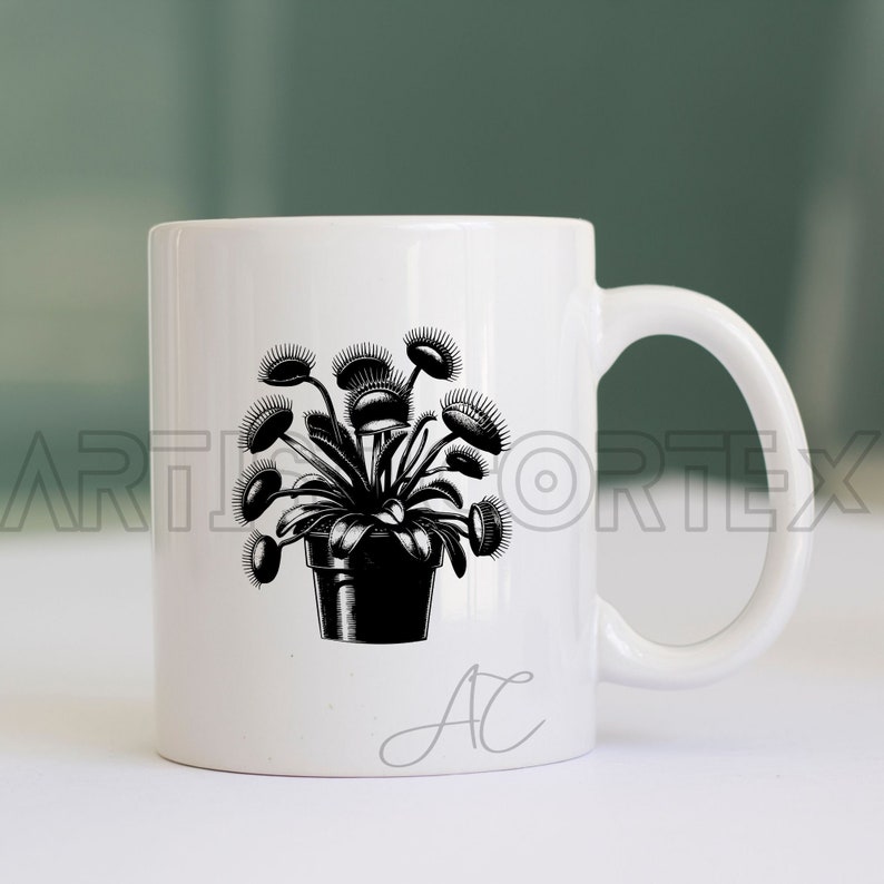 Venus Flytrap SVG Bundle, Carnivorous Plant PNG, Scary Plant Clipart, Hand Drawn Venus Flytrap ...