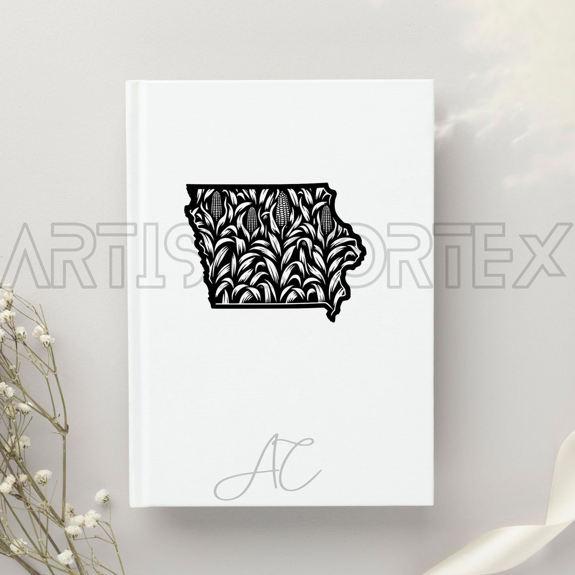 Iowa SVG Bundle, Iowa Map PNG, Iowa Outline Clipart, Hand Drawn Iowa ...