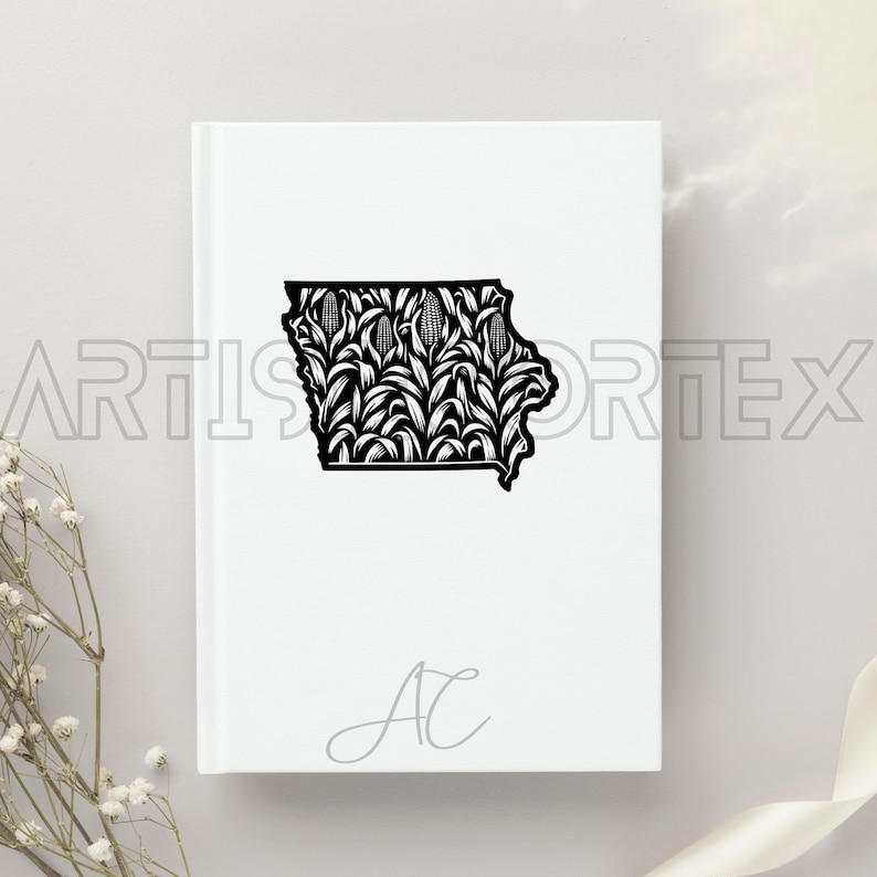Iowa SVG Bundle, Iowa Map PNG, Iowa Outline Clipart, Hand Drawn Iowa ...