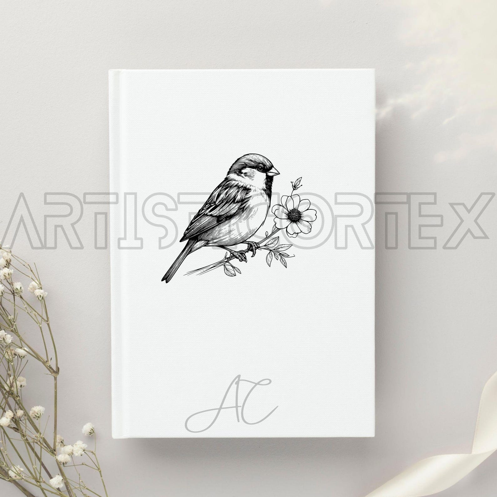 Sparrow SVG Bundle, Floral Sparrow PNG , Flying Sparrow Clipart, Hand ...