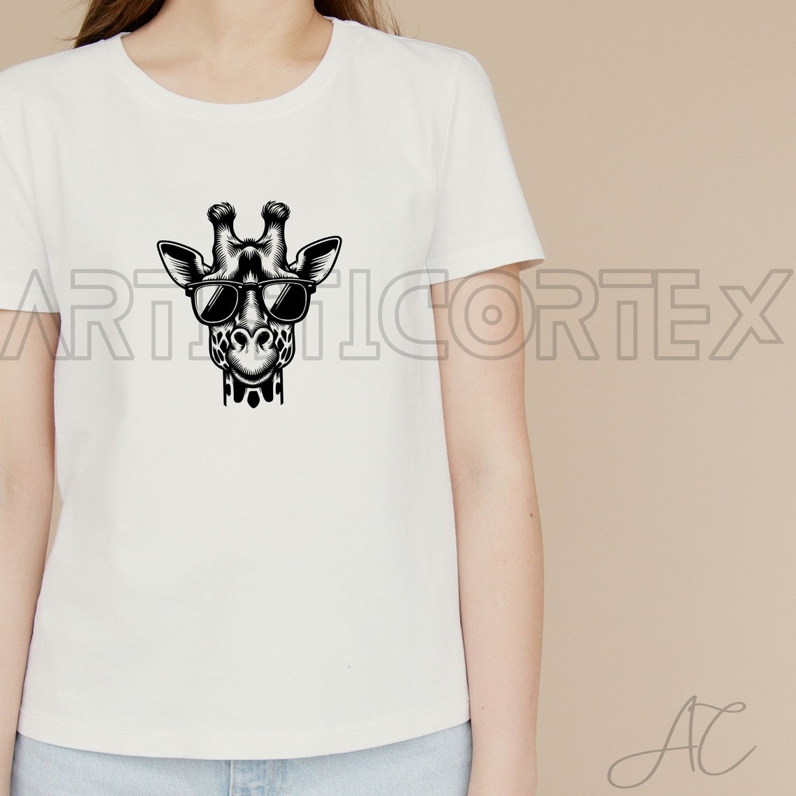 Giraffe SVG Bundle, Floral Giraffe PNG, Giraffe With Sunglasses Clipart ...