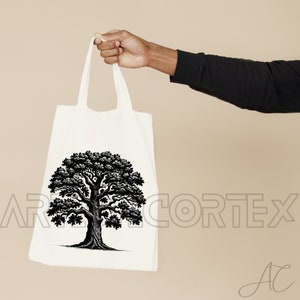 Oak Tree SVG Bundle, Oak Tree and Heart PNG, Oak Tree and Swing Clipart, Hand Drawn Oak Tree ...