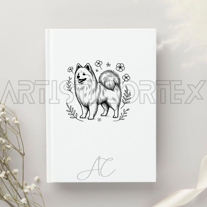 American Eskimo SVG Bundle, Toy American Eskimo PNG, Floral American ...