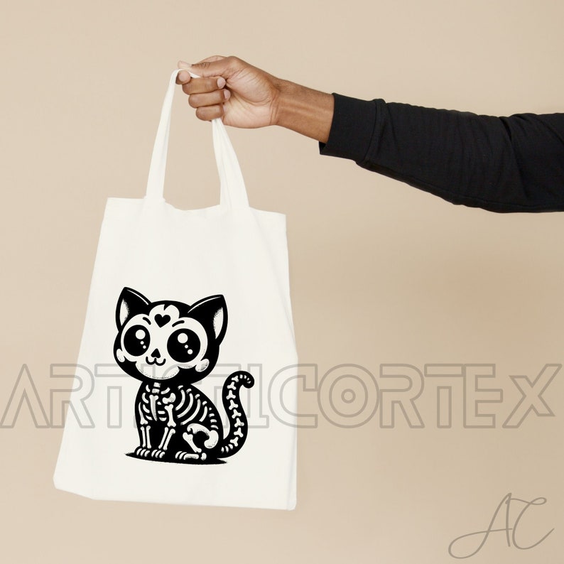 Cute Cat Skeleton SVG PNG Halloween Cat Skeletal Cat - Etsy