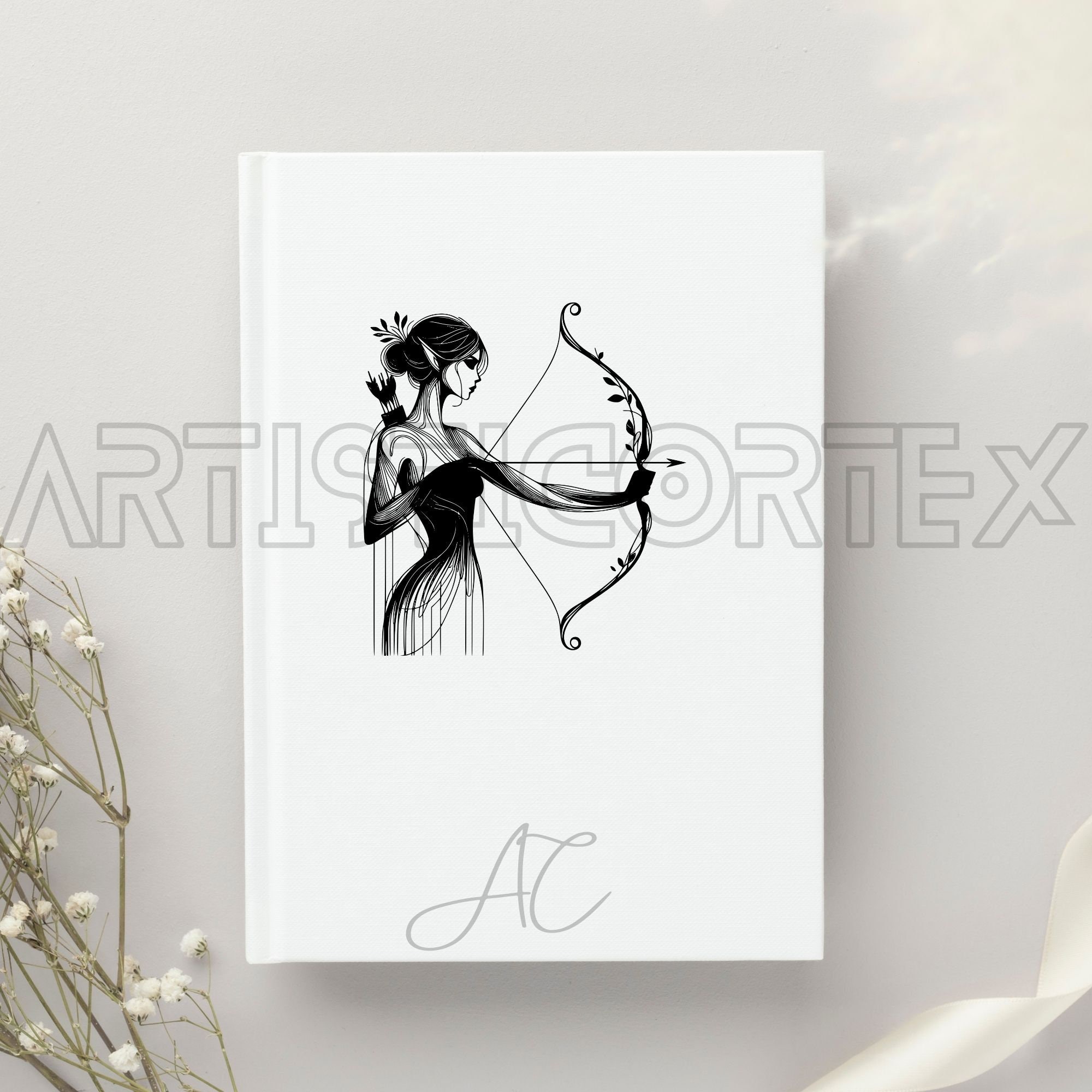 Female Elf SVG Bundle, Elf PNG, Elf With Bow Clipart, Hand Drawn Female ...