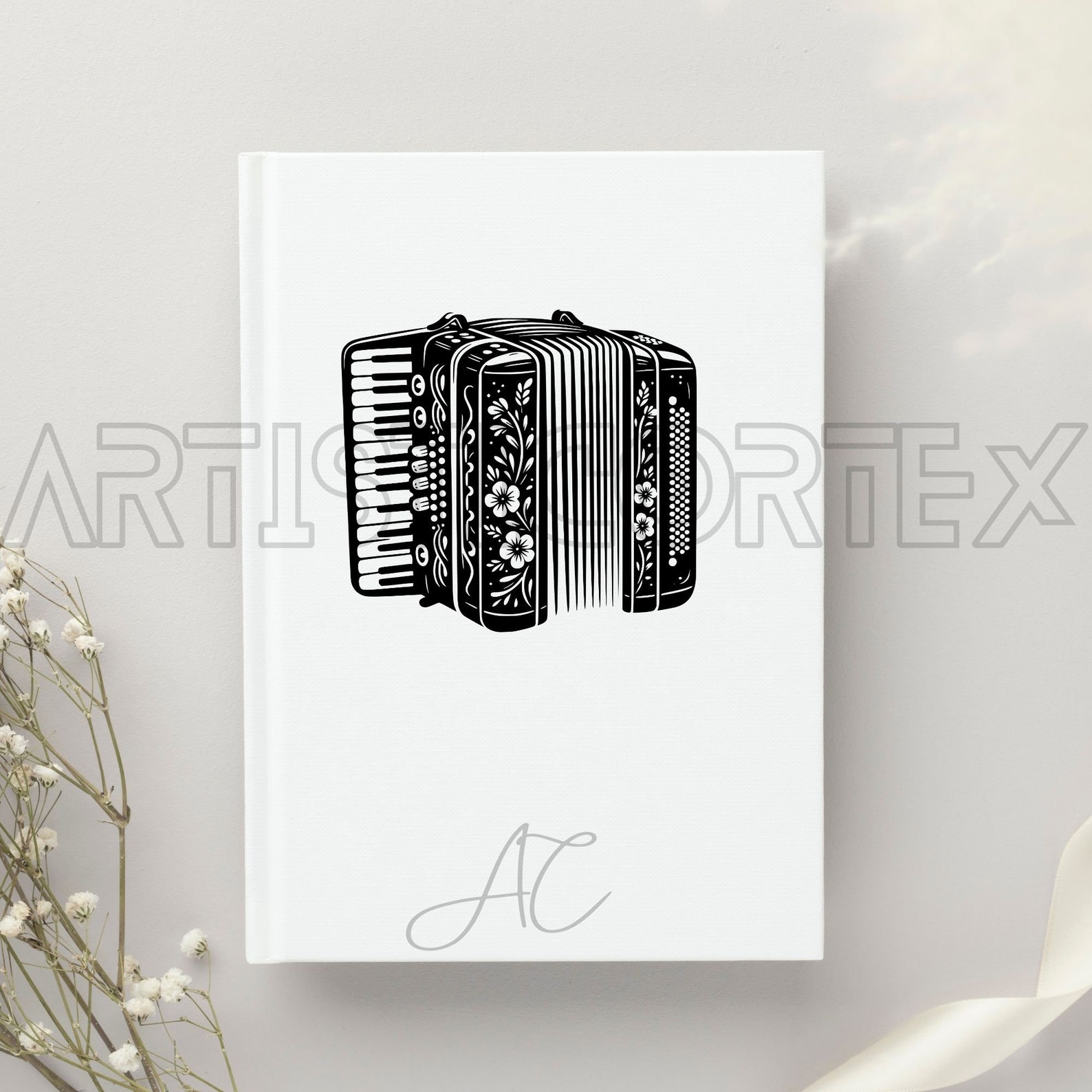 Accordion SVG Bundle, Floral Accordion PNG, Accordion Player Clipart ...