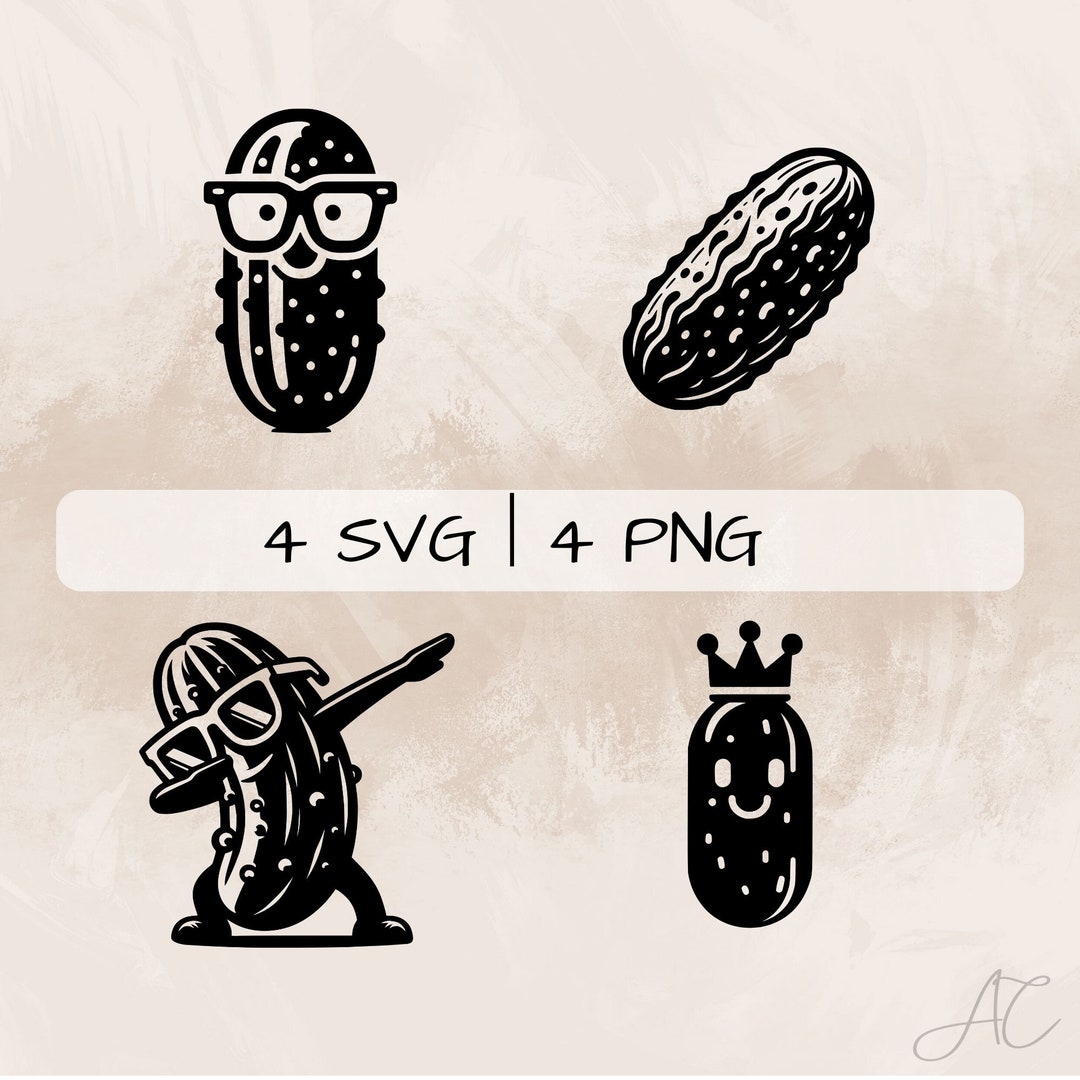 Pickle SVG Bundle, Pickle With Sunglasses PNG, Dancing Pickle Clipart ...