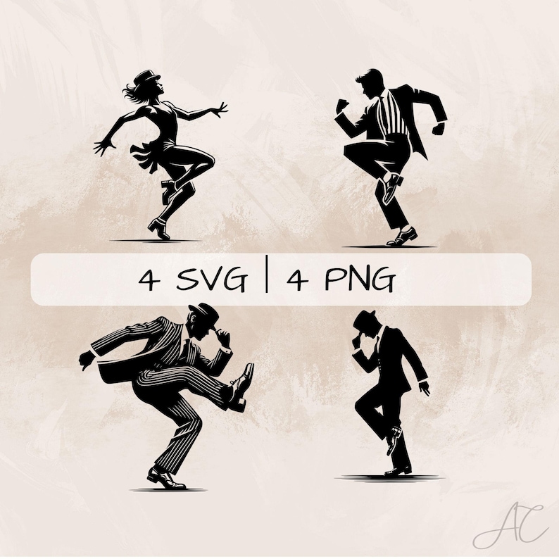 Tap Dance SVG Bundle, Tap Dancer PNG ,tap Dancing Clipart, Hand Drawn ...