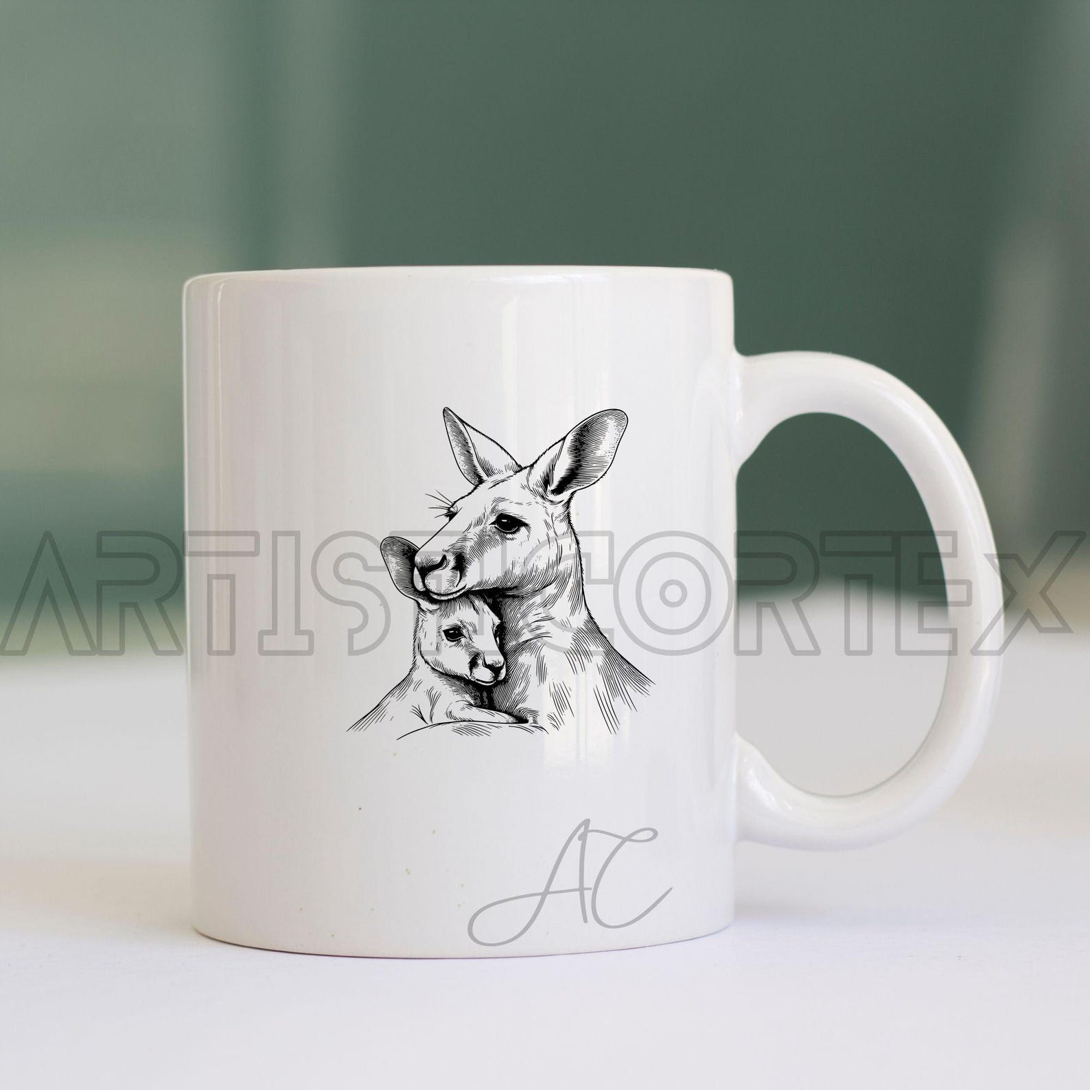 Kangaroo SVG Bundle, Joey PNG, Kangaroo Mother Clipart, Hand Drawn ...