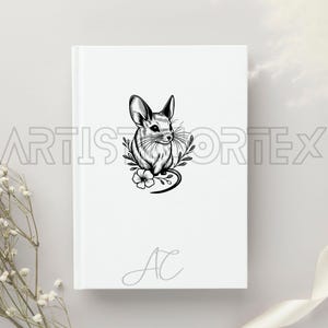 Delicate Jerboa SVG Bundle, Jerboa Line Art PNG, Floral Jerboa Clipart ...