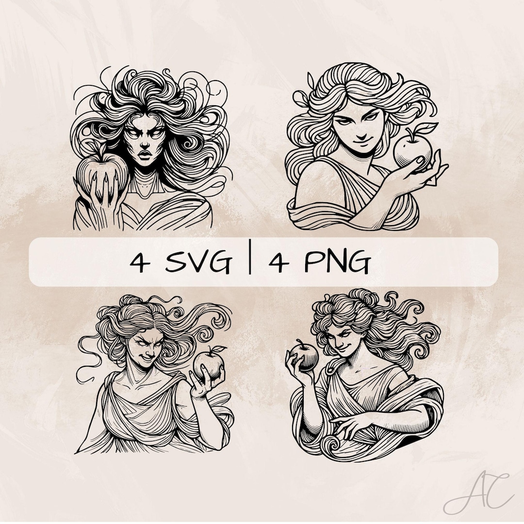 Eris SVG Bundle, Eris Goddess PNG , Goddess of Strife Clipart, Hand ...