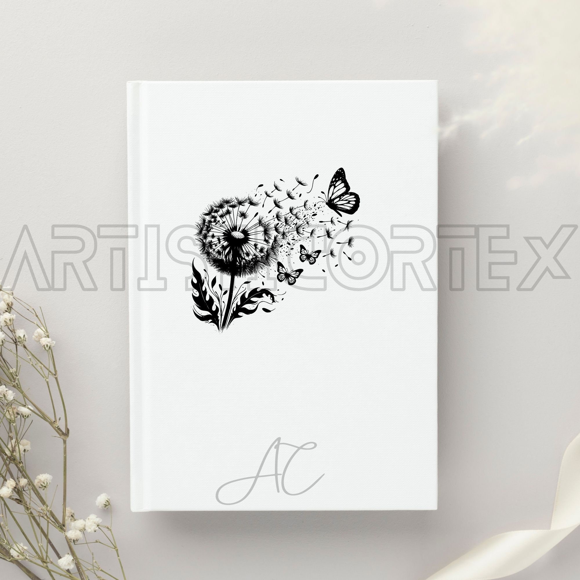 Detailed Dandelion SVG Bundle, Dandelion With Butterfly PNG, Dandelion ...