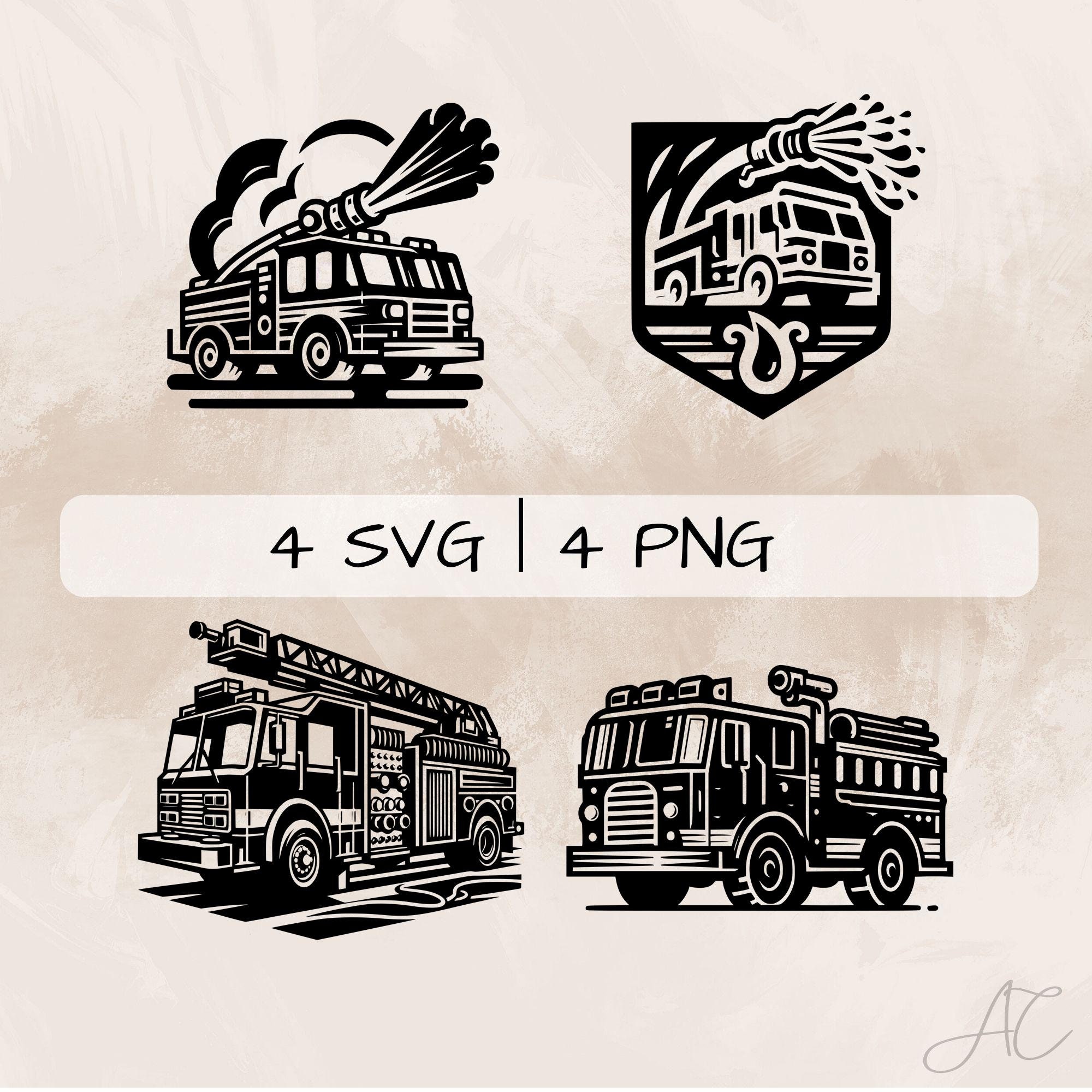Fire Engine SVG Bundle, Fire Truck PNG ,fire Engine and Water Clipart ...