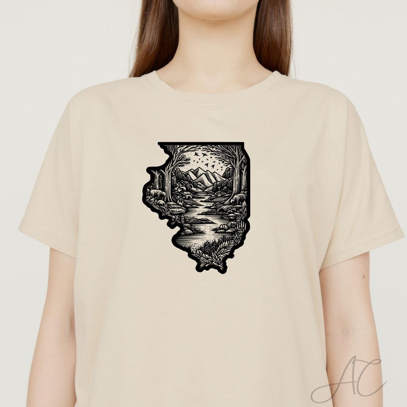 Illinois SVG Bundle, Illinois Map PNG ,illinois Outline Clipart, Hand ...