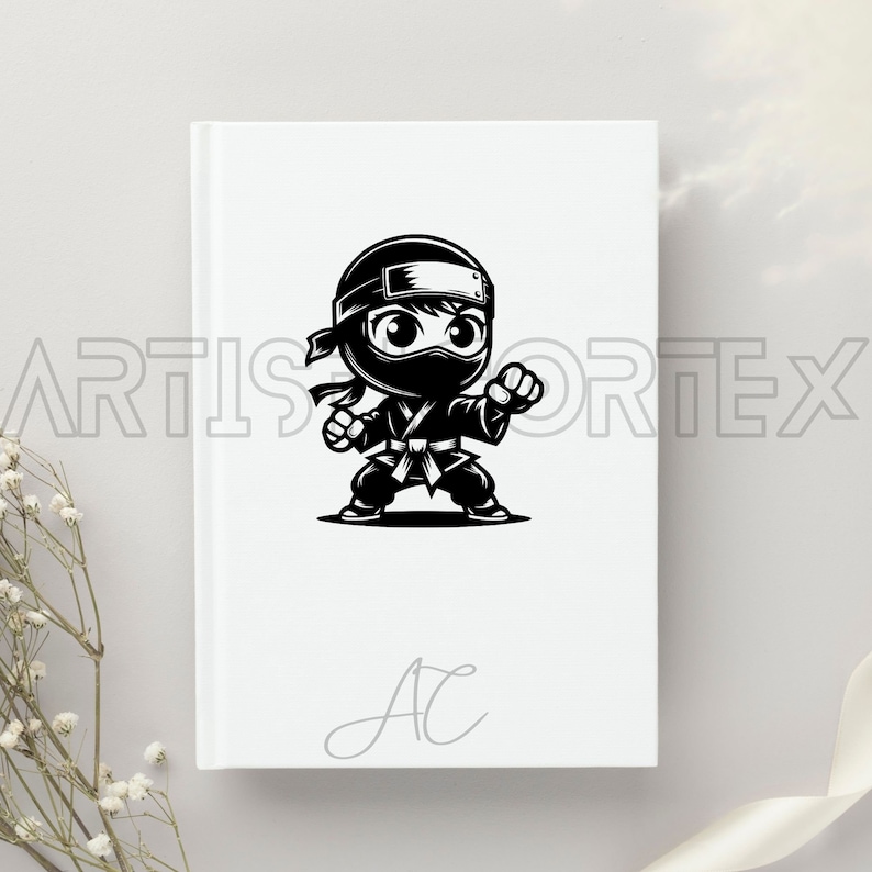 Ninja SVG Bundle, Cute Ninja PNG, Female Ninja Clipart, Hand Drawn ...
