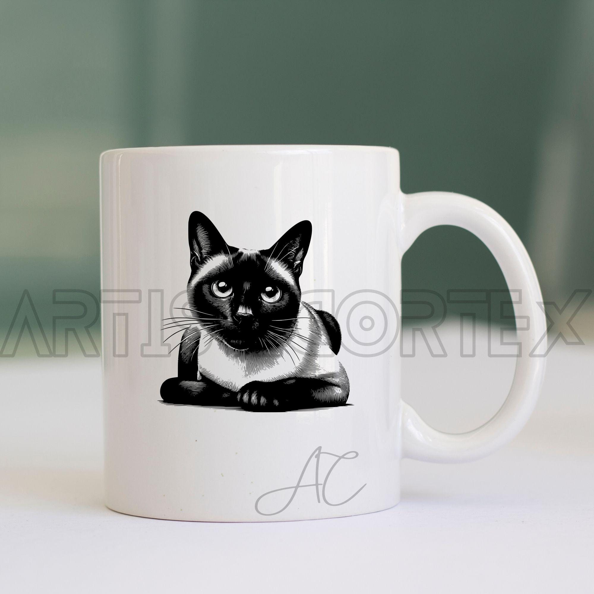 Siamese Cat SVG Bundle, Siamese Cat Face PNG , Floral Siamese Cat ...