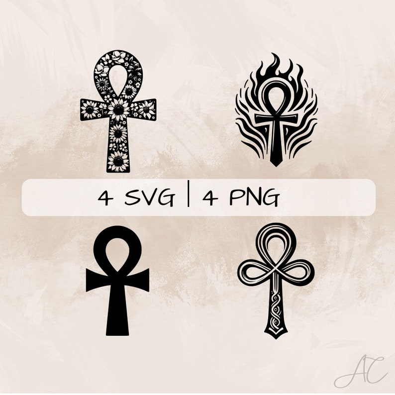 Ankh SVG Bundle, Hieroglyp PNG , Ankh Symbol Clipart, Hand Drawn Ankh ...