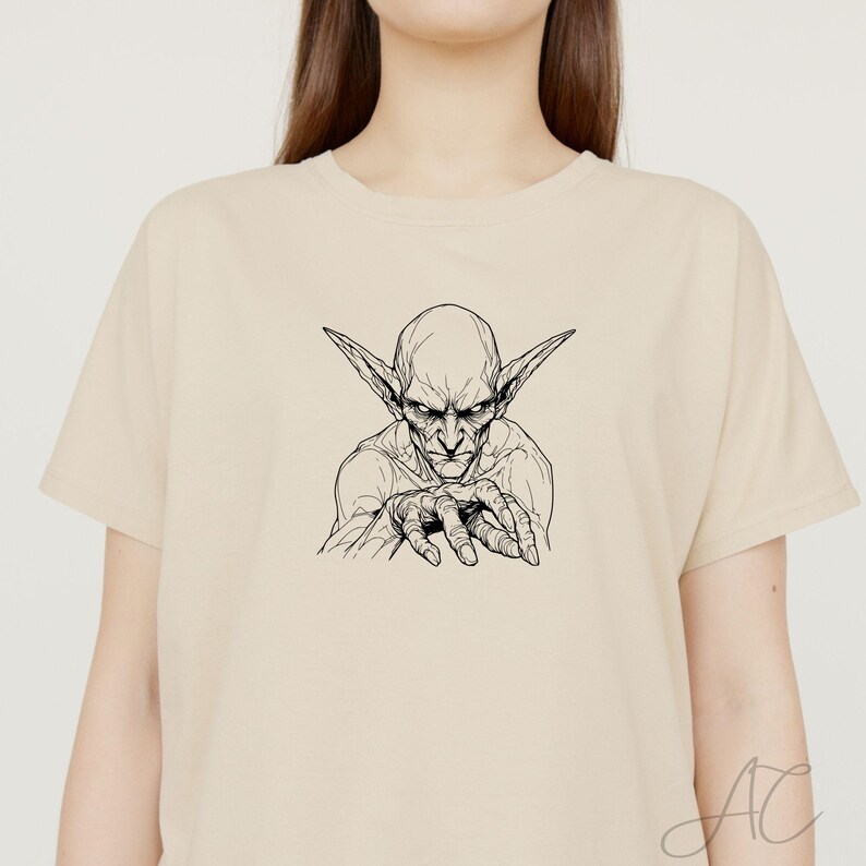 Scary Goblin SVG Bundle, Goblin Line Art PNG, Halloween Goblin Clipart ...