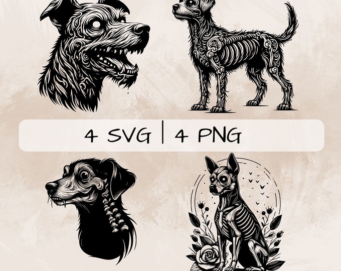 Zombie Dog Clipart Vector Graphic Svg Png Jpg Eps Creepy Puppy ...