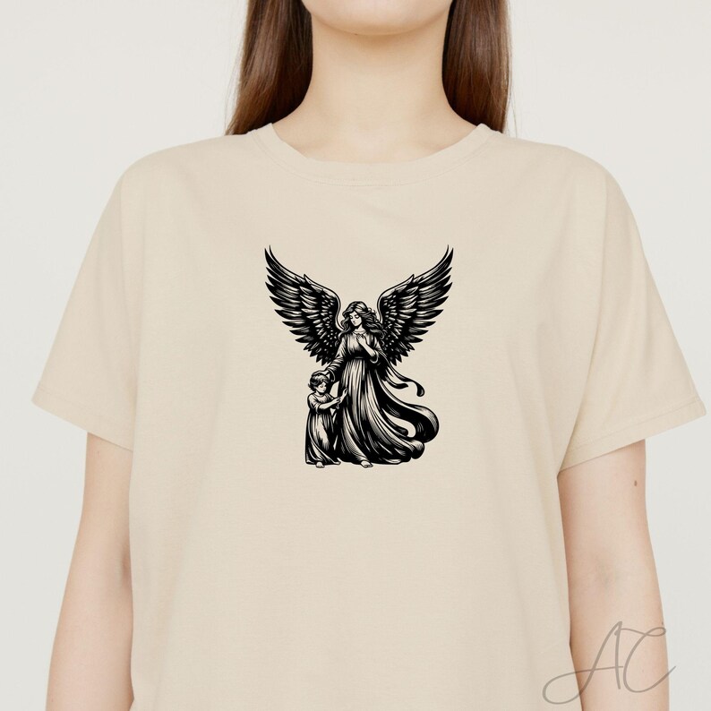 Guardian Angel SVG Bundle, Guard Angel PNG, Guardian Angel and Child ...