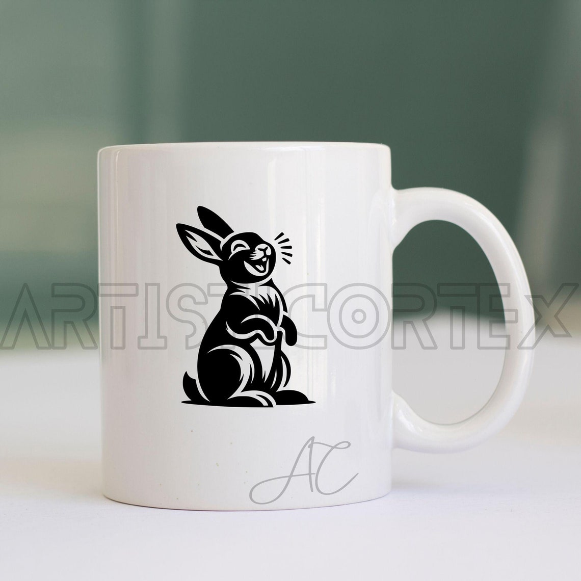 Rabbit SVG Bundle, Laughing Rabbit PNG ,smiling Rabbit Clipart, Hand ...