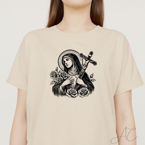 Saint Rita SVG Bundle, Saint Rita and Rose PNG, Saint Rita and Thorns ...