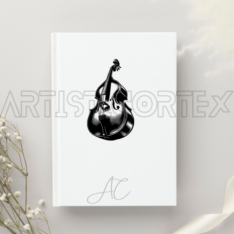 Double Bass SVG Bundle, Bass PNG, Contrabass Clipart, Hand Drawn Double ...