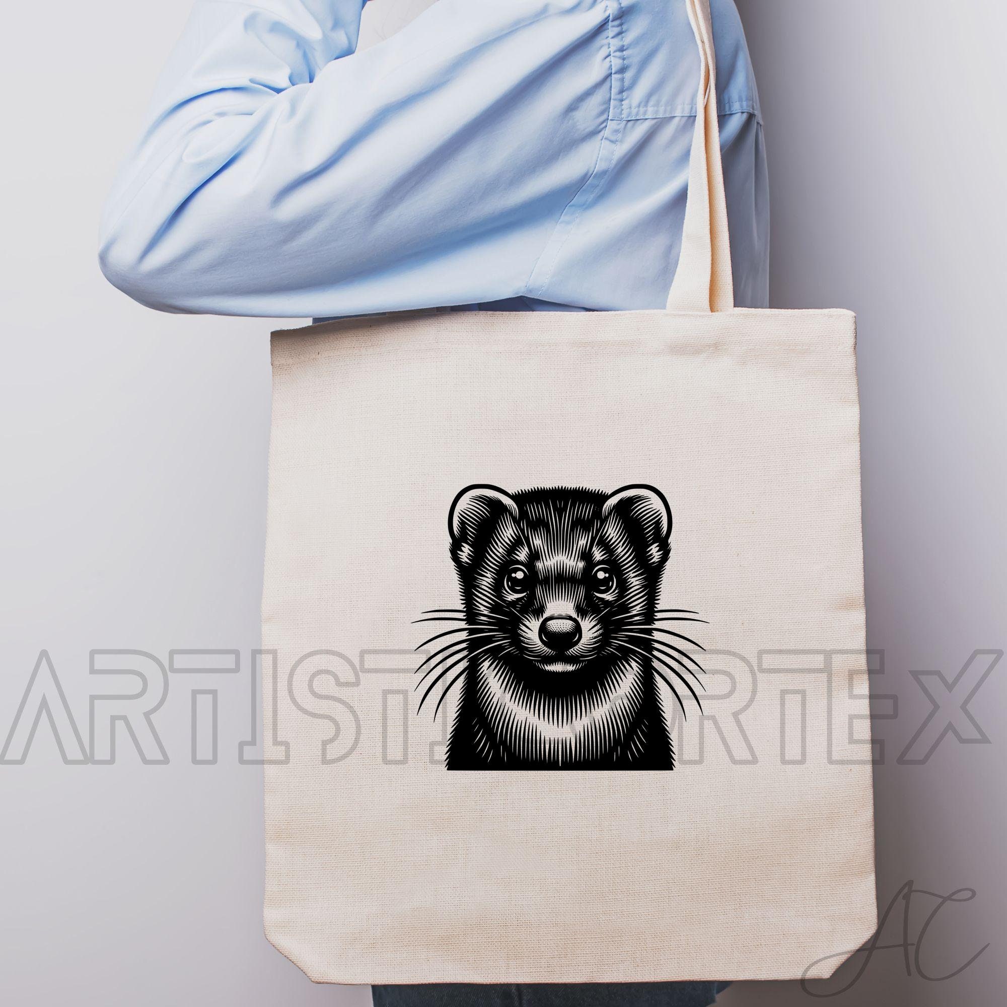 Weasel SVG Bundle, Weasel and Flowers PNG, Weasel Face Clipart, Hand ...